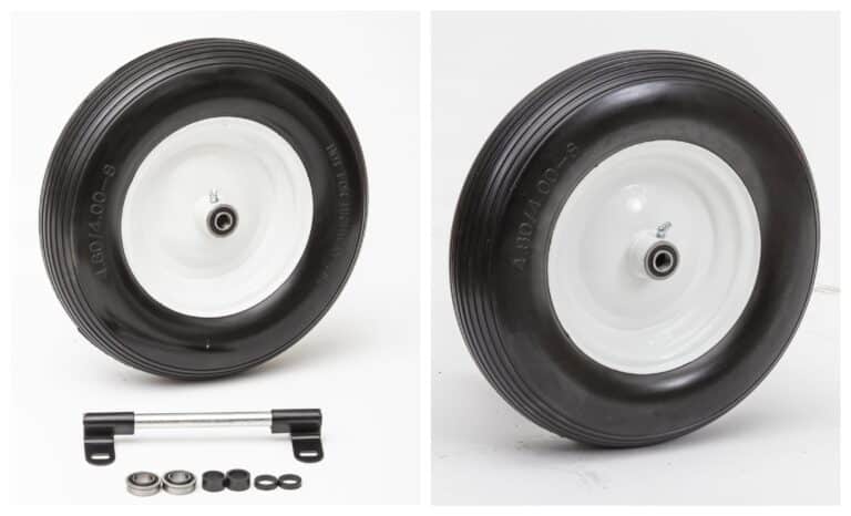 Wheelbarrow Wheels | Flat Free and Air Filled Wheels [See the Kit]