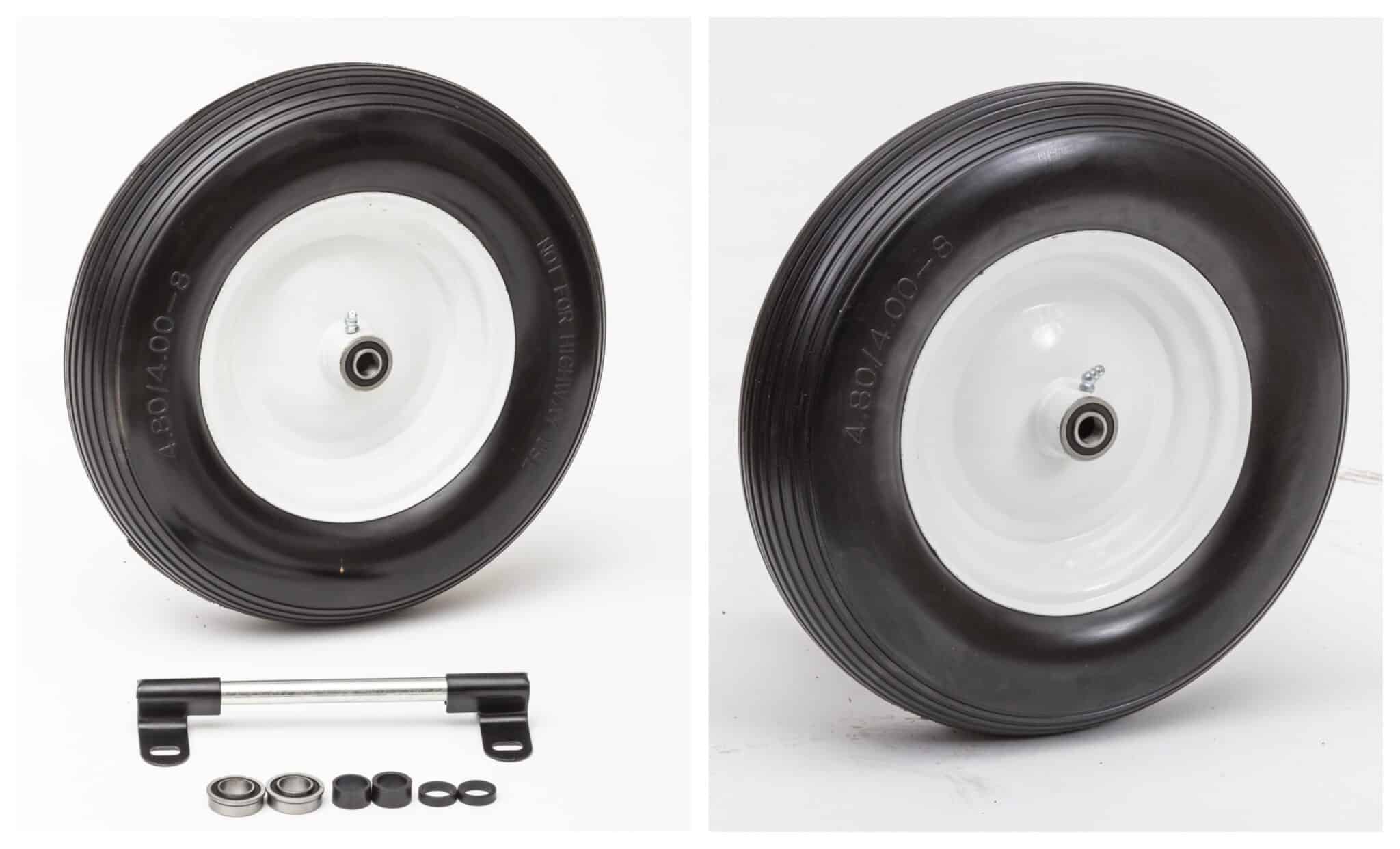 Wheelbarrow Wheels | Flat Free and Air Filled Wheels [See the Kit]